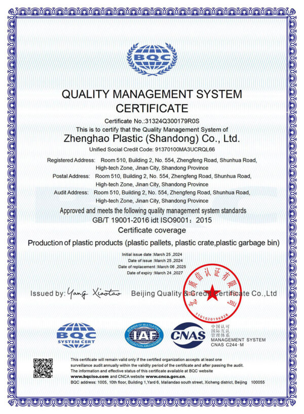 Plastic Pallets & Pallet Boxes Manufacturer | Zhenghao Plastics
