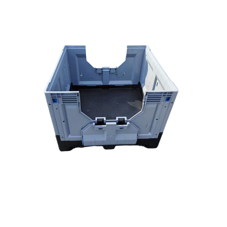 1200x1000x810 Folding Plastic Pallet Box with Drop Door - sinopallets